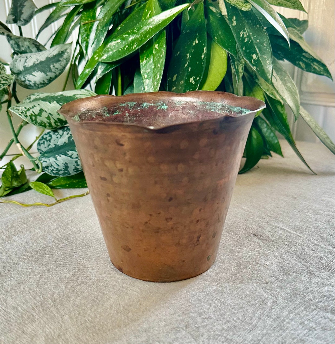Erhard Glander Hand Hammered Copper Pot/planter, 1930s, Arts & Crafts ...