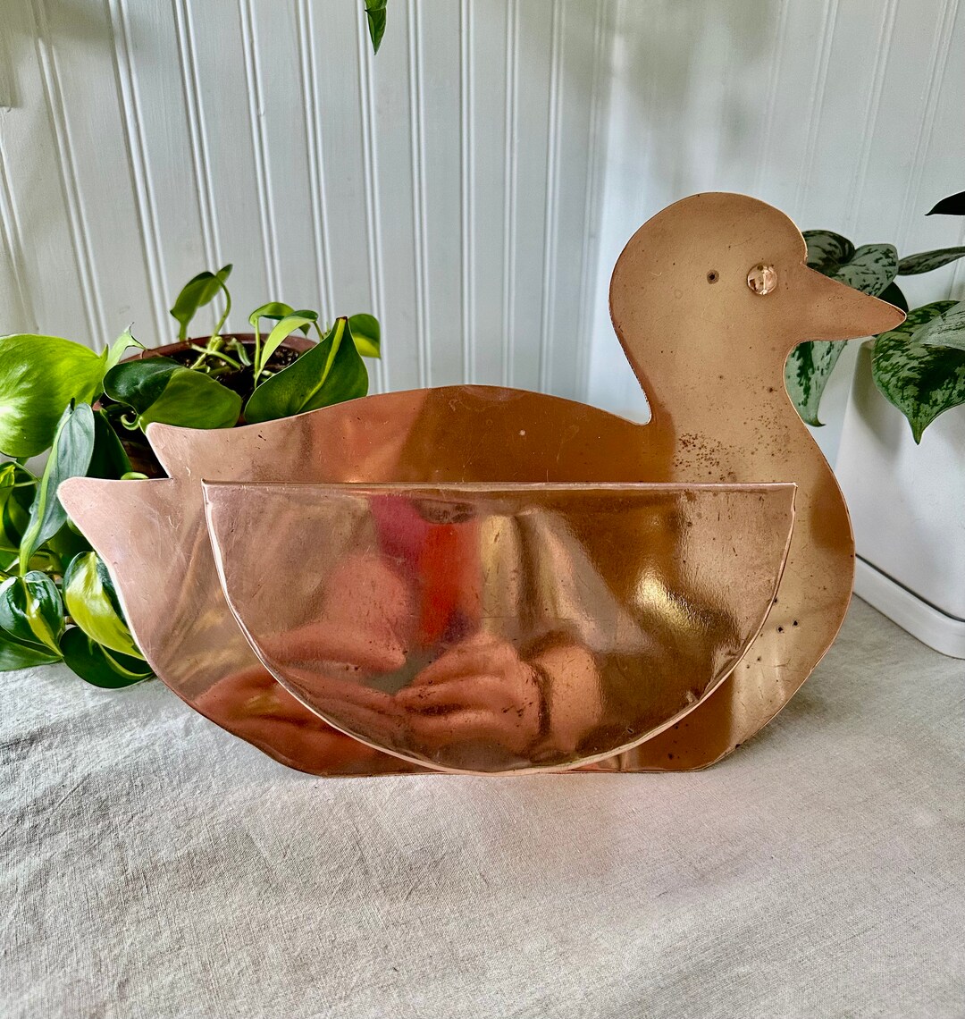 Vintage Copper Duck Wall Planter, Wall Pocket, Wall Hanging - Etsy