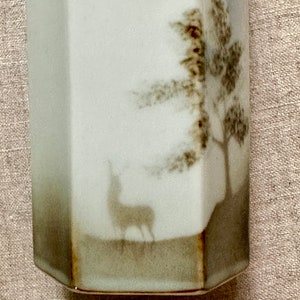 Vintage Highbank Porcelain Bud Vase: Scottish Stag & Tree - Etsy