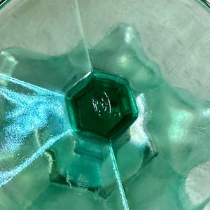 Fenton Art Glass Stiegel Green Stretch Ruffle Compote Vase, Vintage ...