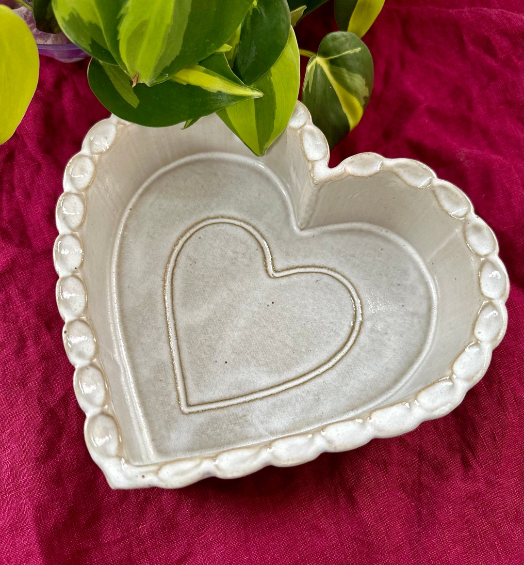 Vintage Handmade Pottery Heart Shaped Bowl/dish, Ceramic, Signed - Etsy