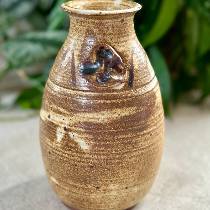 Brown Pottery Vase - Etsy