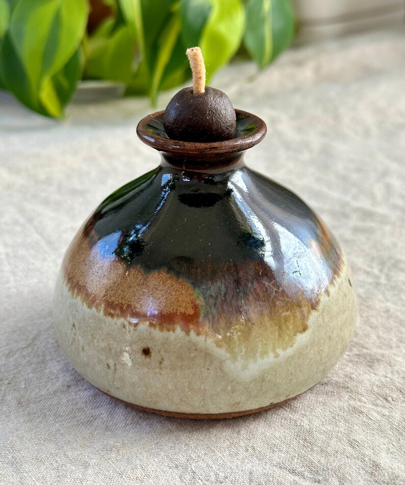 Vintage Red Duck Studio Pottery Oil Lamp Sedona Arizona - Etsy