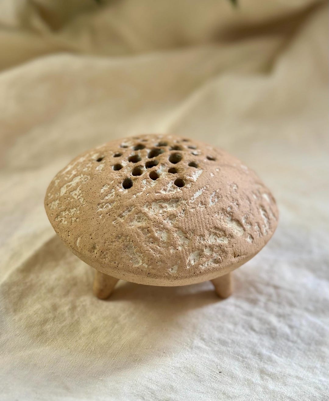 Rare Vintage MCM Eric Picker Studio Pottery Tripod Flower Frog Vase ...