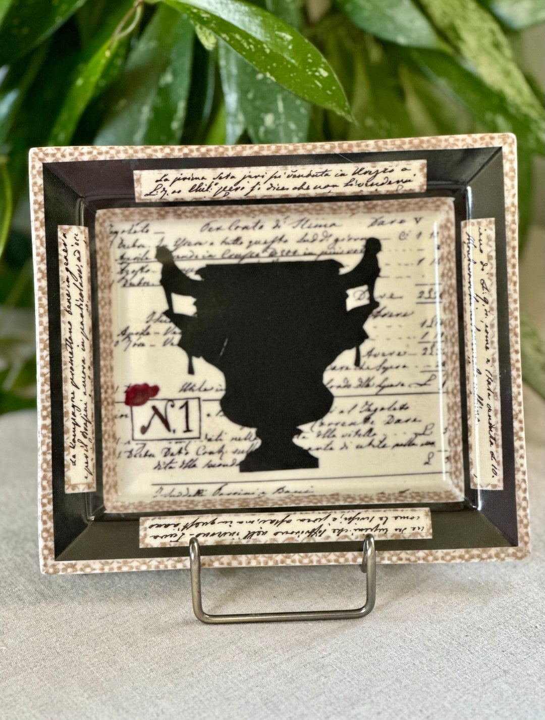 Vintage Tozai Home Vide Poche, Catch All Tray, Silhouette, Writing ...