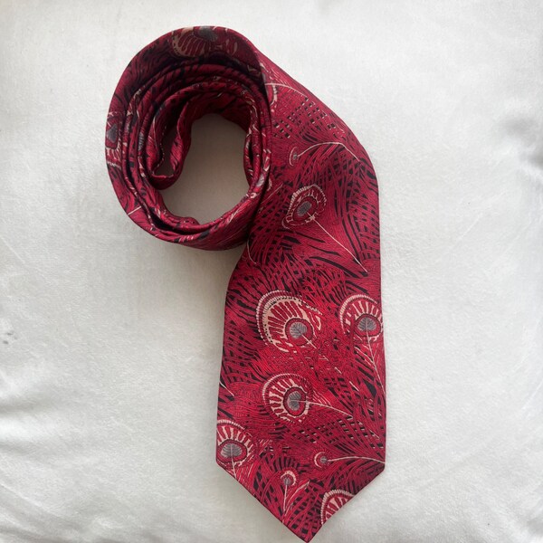 Dark Red Tie - Etsy UK