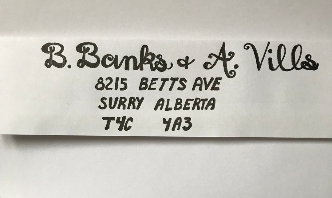 50 Hand Printed Cursive Return Address - Etsy