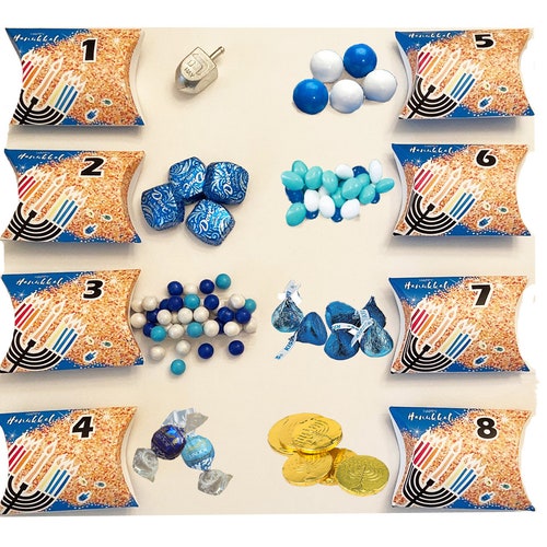 Hanukkah Countdown Daily Treat Box - Etsy