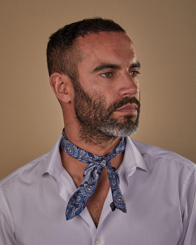 Silk Paisley Neckerchief the Dezon - Etsy