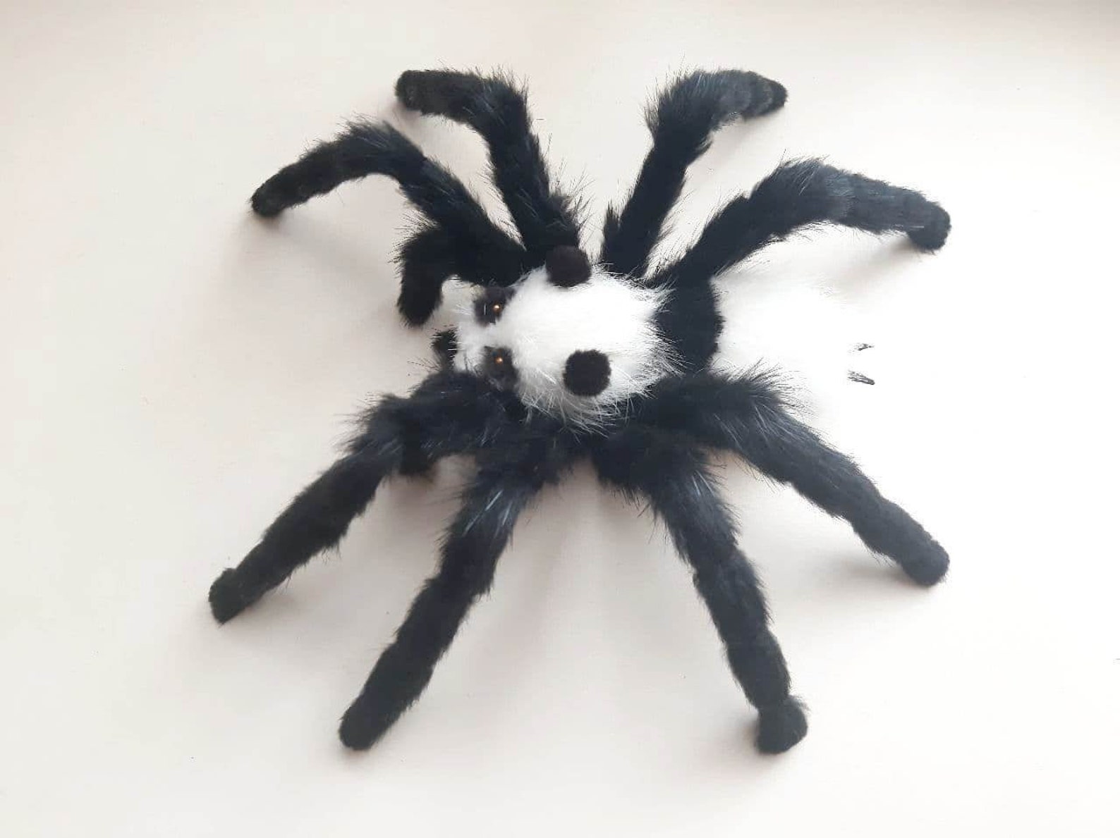 Panda Tarantula OOAK Spider Plush Weird Stuffed Animal Posable - Etsy