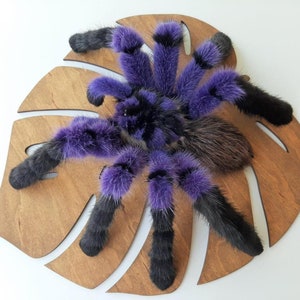 Realistic Artificial Spider Insect Film Prop Purple Plush Tarantula ...