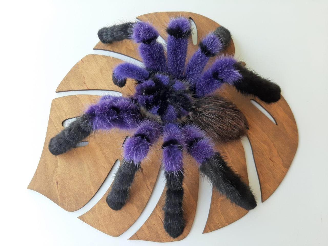 Realistic Artificial Spider Insect Film Prop Toy Purple Plush - Etsy