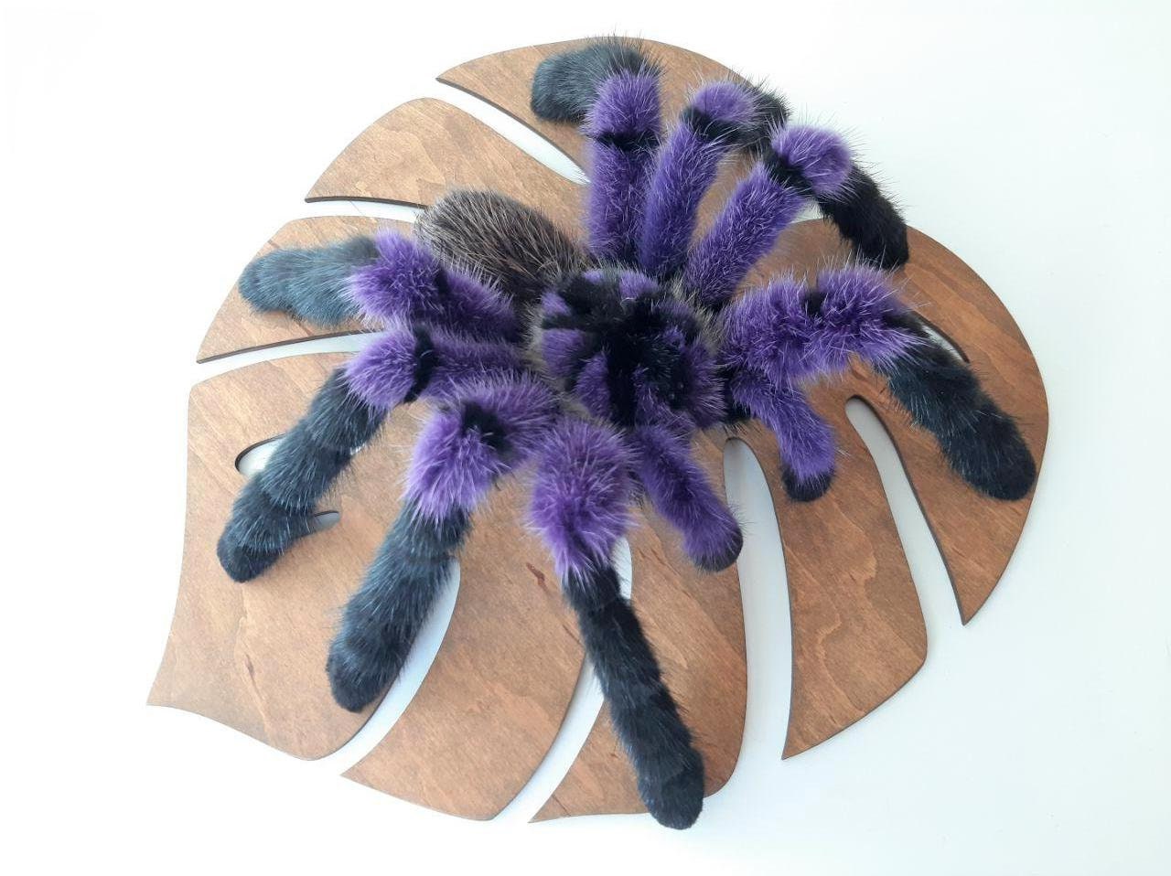 Realistic Artificial Spider Insect Film Prop Toy Purple Plush - Etsy
