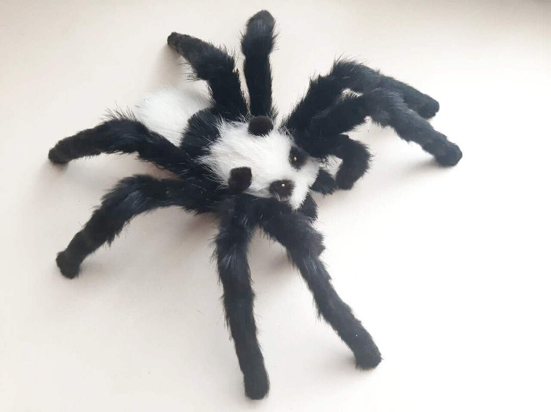 Panda Tarantula OOAK Spider Plush Weird Stuffed Animal Posable Art Doll ...