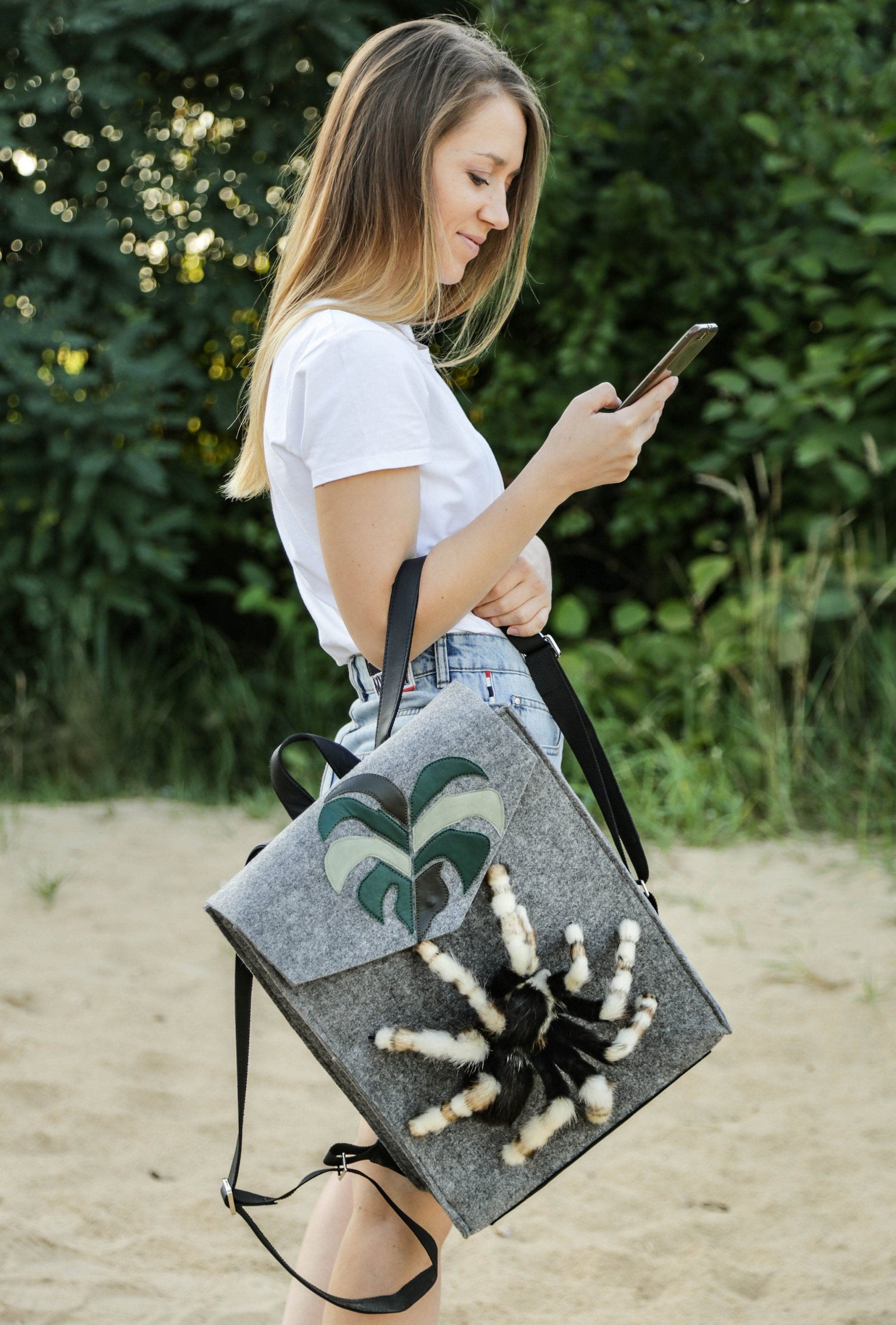 Spider Backpack Decor Tarantula Plush Insect Monster Bag - Etsy