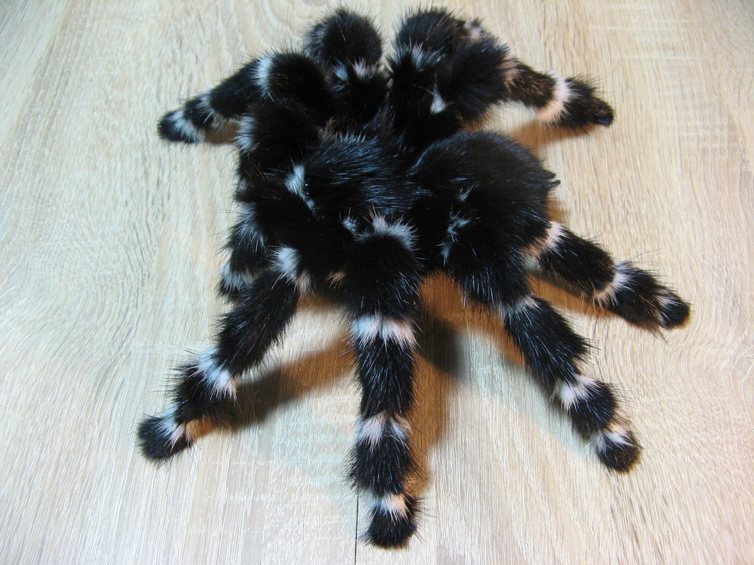 Striped Tarantula- Art Doll- Realistic Fake Tarantula- Stuffed Witch ...