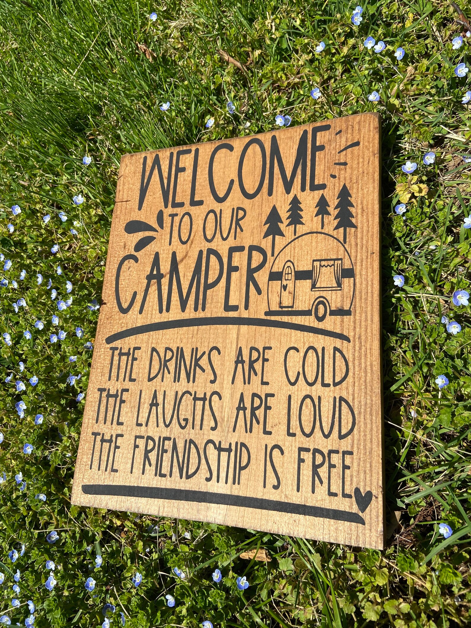 Welcome to Our Camper Camper Wooden Sign Camping Sign - Etsy