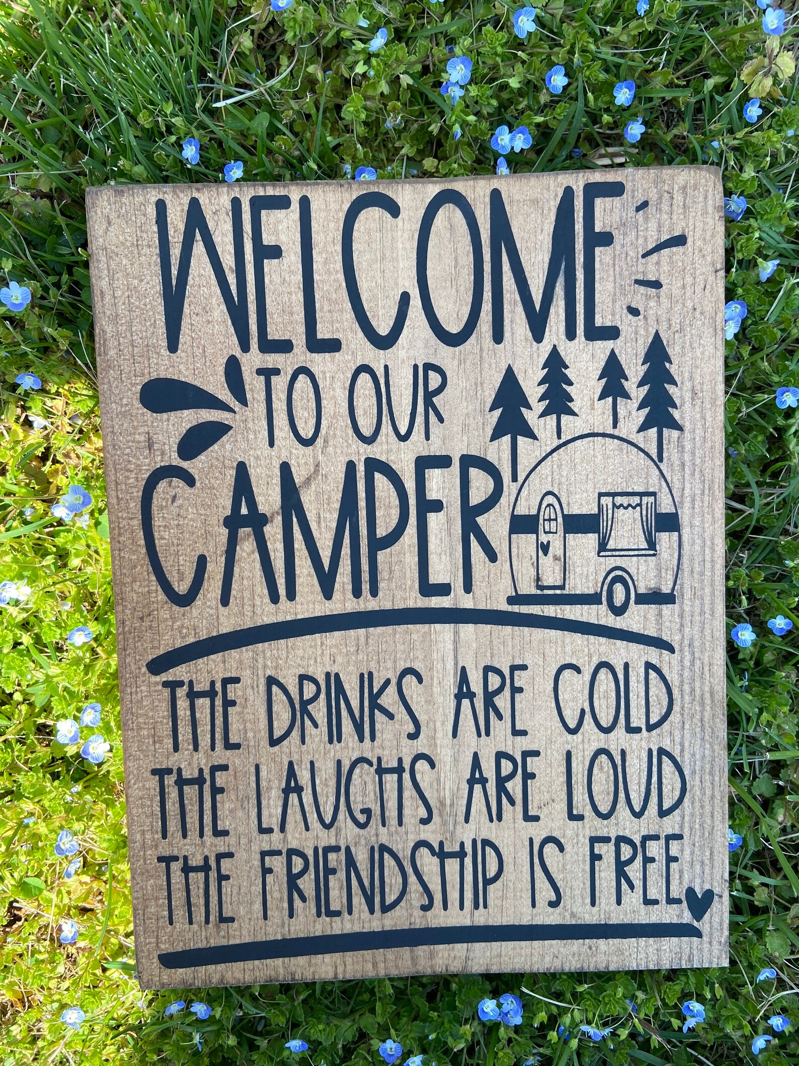 Welcome to Our Camper Camper Wooden Sign Camping Sign - Etsy