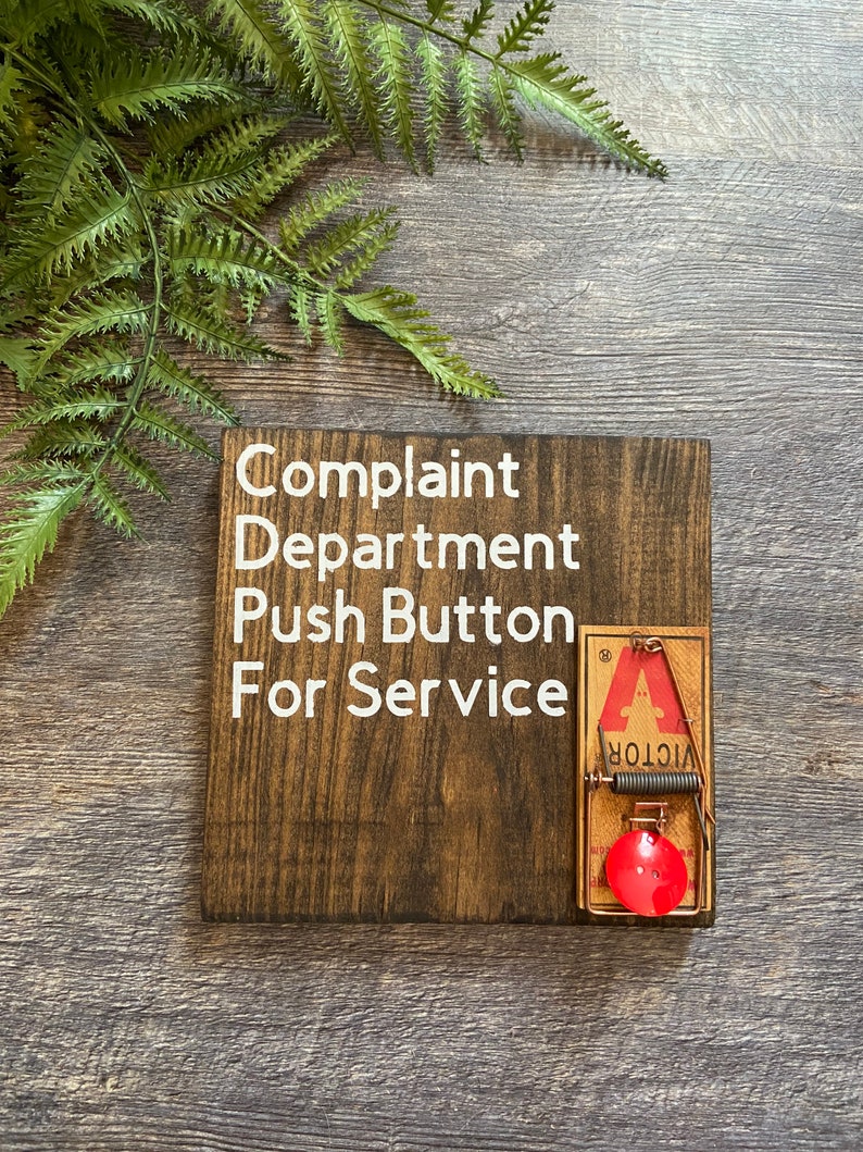 Complaint Department Push Button for Servicefunny Sign for | Etsy
