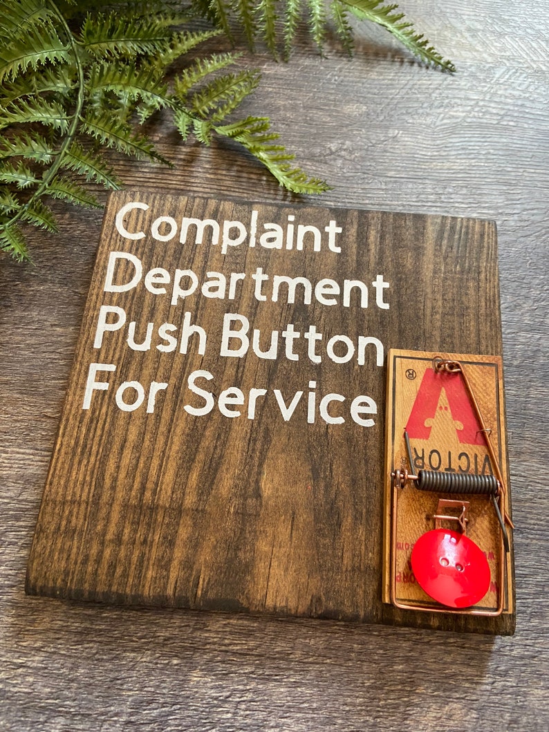 Complaint Department Push Button for Servicefunny Sign for | Etsy