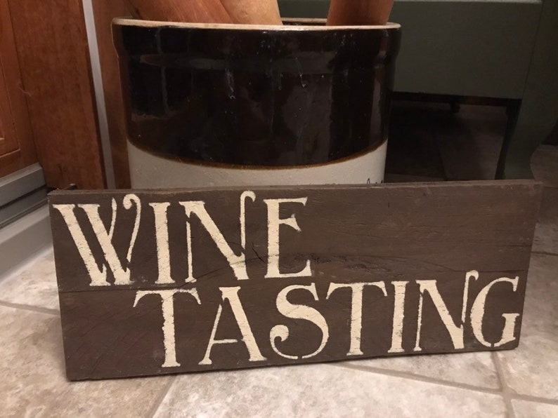 Wine tasting sign | Etsy