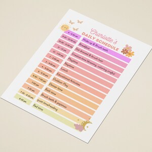 Editable Baby and Toddler Schedule, Daily Routine Chart, Kids Daily ...