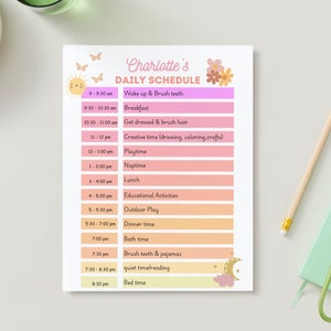 Editable Baby and Toddler Schedule, Daily Routine Chart, Kids Daily ...
