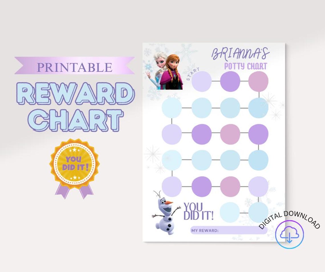 Winter Wonderland Potty Training Chart: Kids Reward System (digital ...