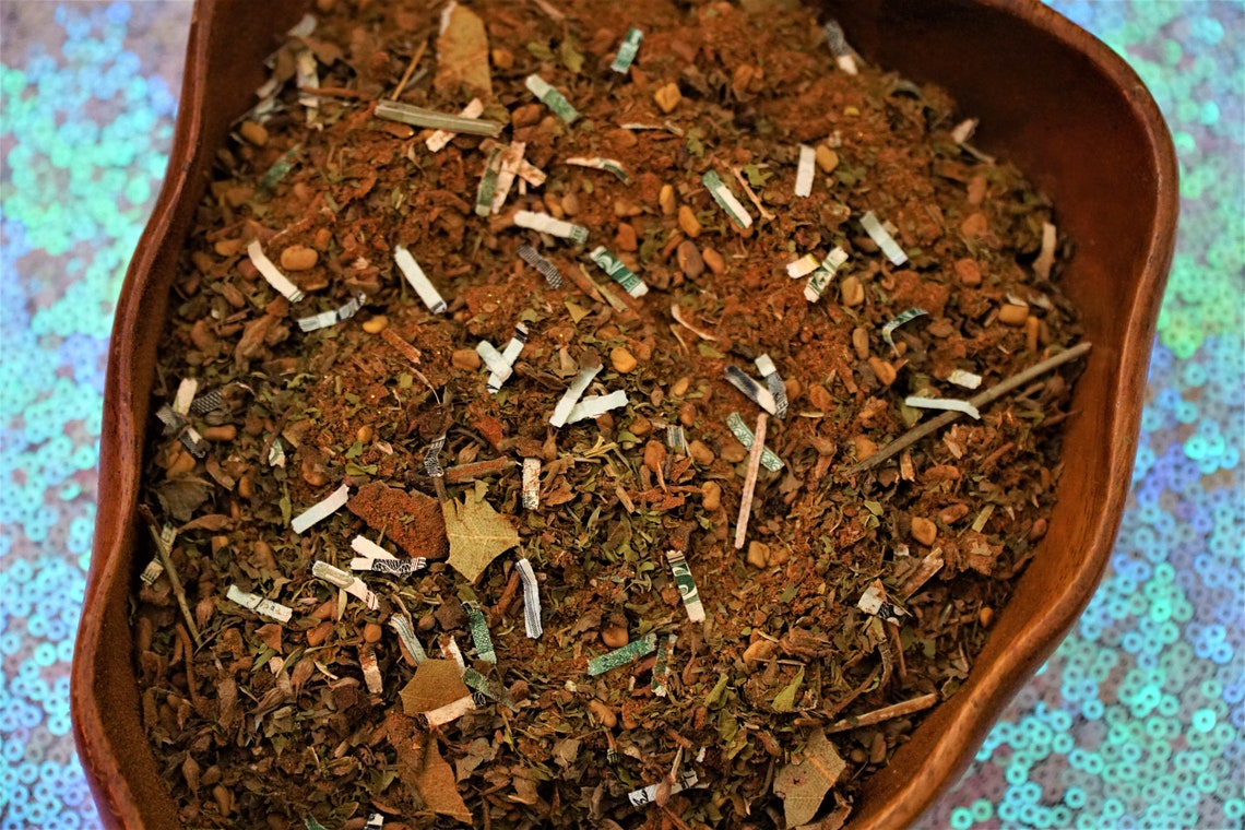 MONEY Powder - Prepared With Herbs, Shredded Money and More to Attract ...