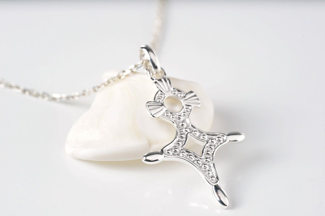 Agadez Cross Necklace or Niger Cross With Pendant and Chain in 925 ...