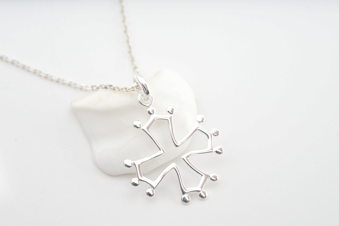 Collier croix occitane (croix d'Arles, croix de provence, croix de ...