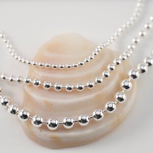 Ball Chain or Ball Chain in Silver 925/1000 (sterling Silver), From 1mm ...