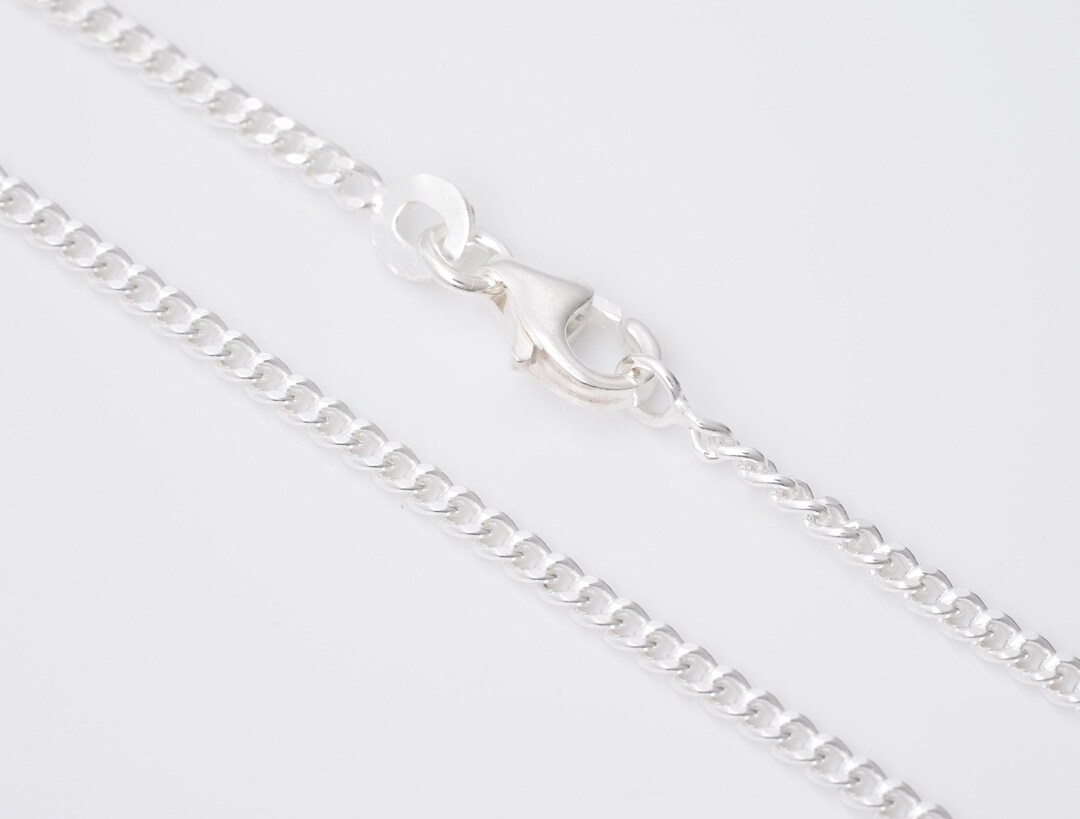 Silver Chain 2.1mm, 4-sided Diamond-cut Curb Chain, Thickness 2.1mm ...