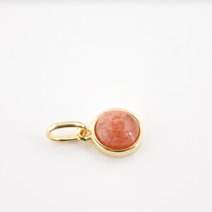 Viking Sunstone Necklace, Pendant and Golden Chain, Cabochon Stone for ...