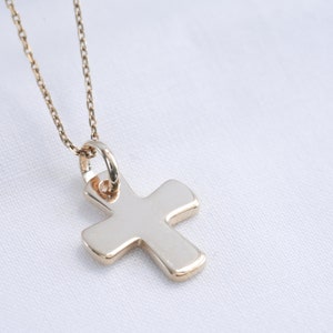 Greek Cross Necklace With Small Gold Plated Pendant, Christian Cross ...