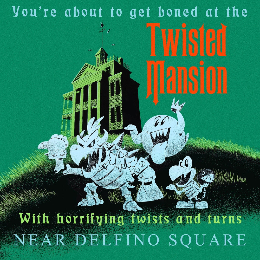 Twisted Mansion Bone 12"x12" Print - Etsy
