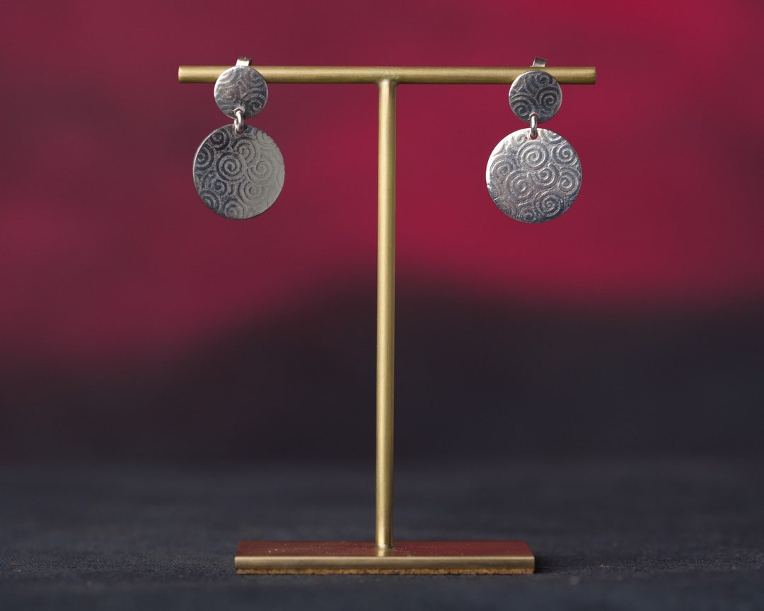 Brass Earring Display Stand 80mm Tall Drilled for One Pair of Post ...