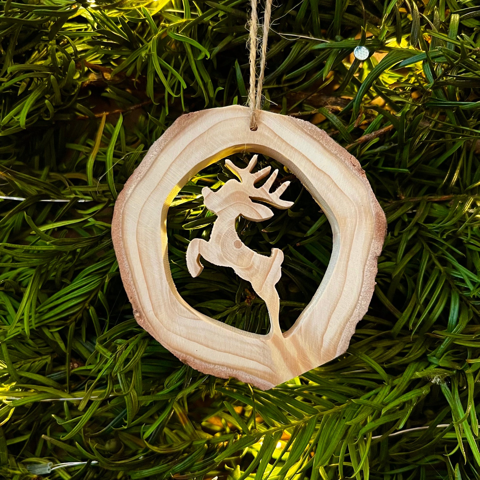 Christmas Rudolph Wooden Hanging Decoration Handmade Recycled Wooden ...