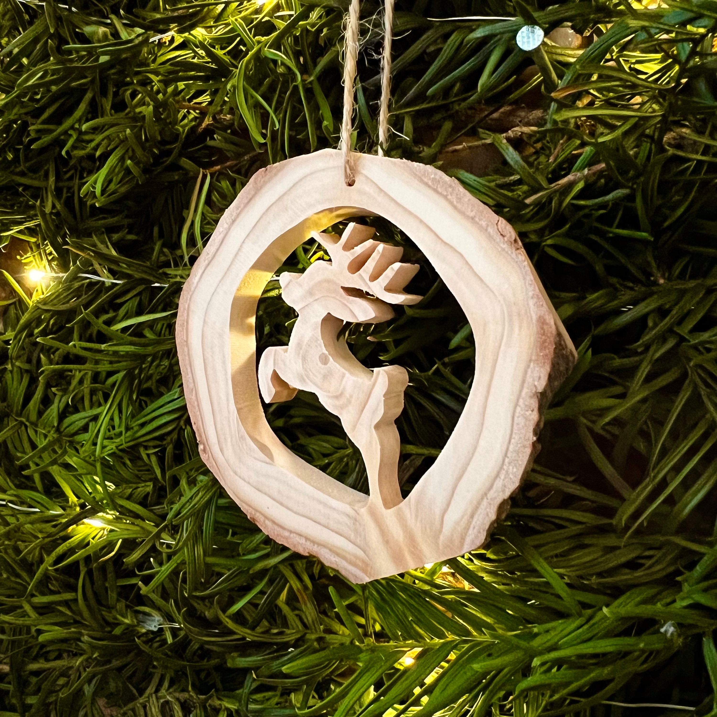 Christmas Rudolph Wooden Hanging Decoration Handmade Recycled Wooden ...
