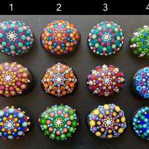Simple Mandala Rocks | Painted Rocks | Paperweights | Rock Art | Dot ...