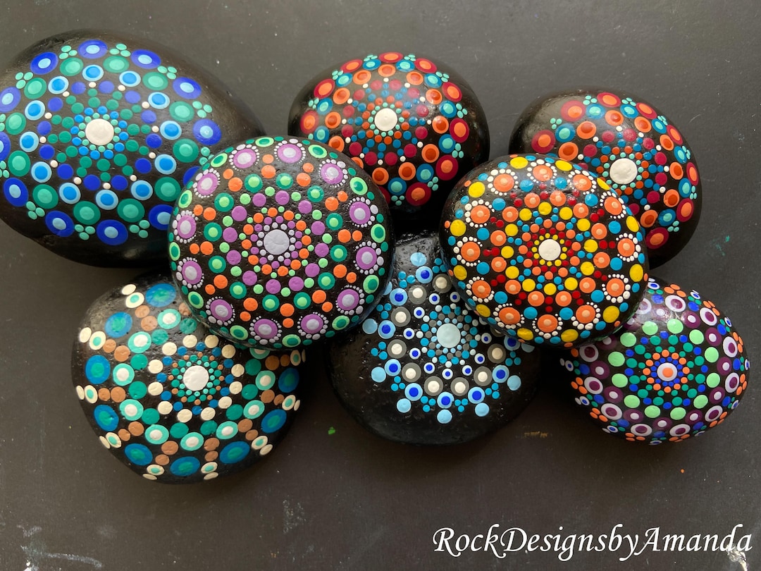 Assorted Mandala Stones | Painted Rocks | Rock Art | Mandala Rocks ...