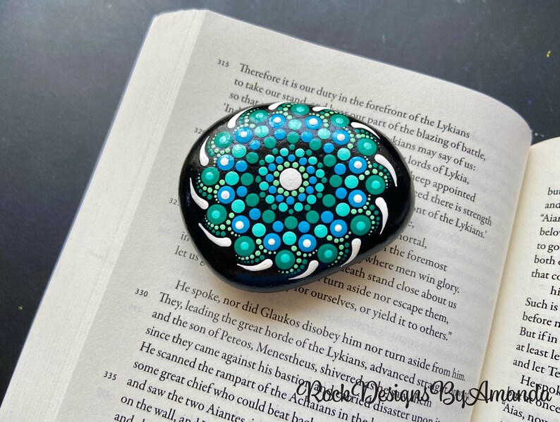 Painted Mandala Stones Paperweights Mandala Dot Art - Etsy