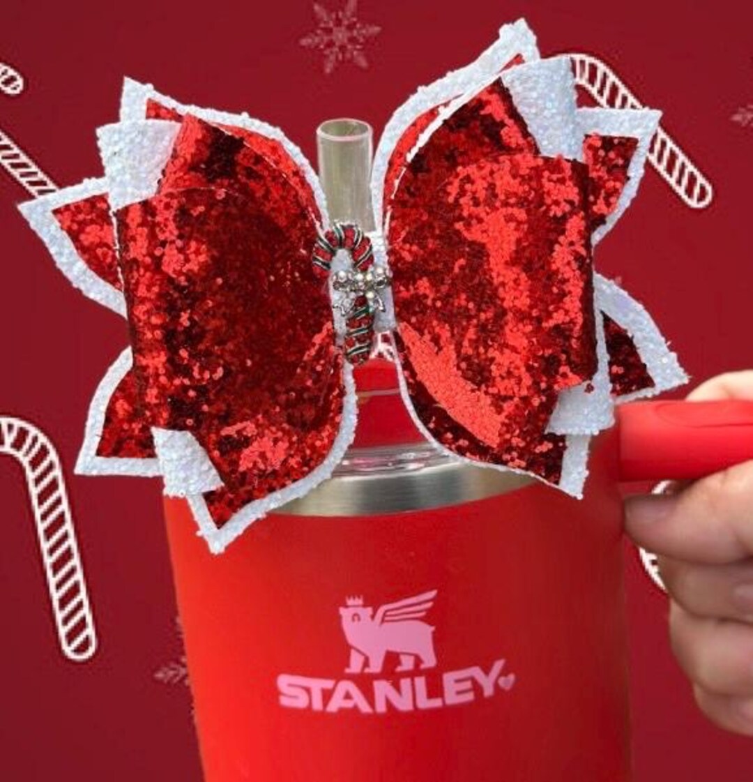 Candy Cane Stanley Bow - Etsy