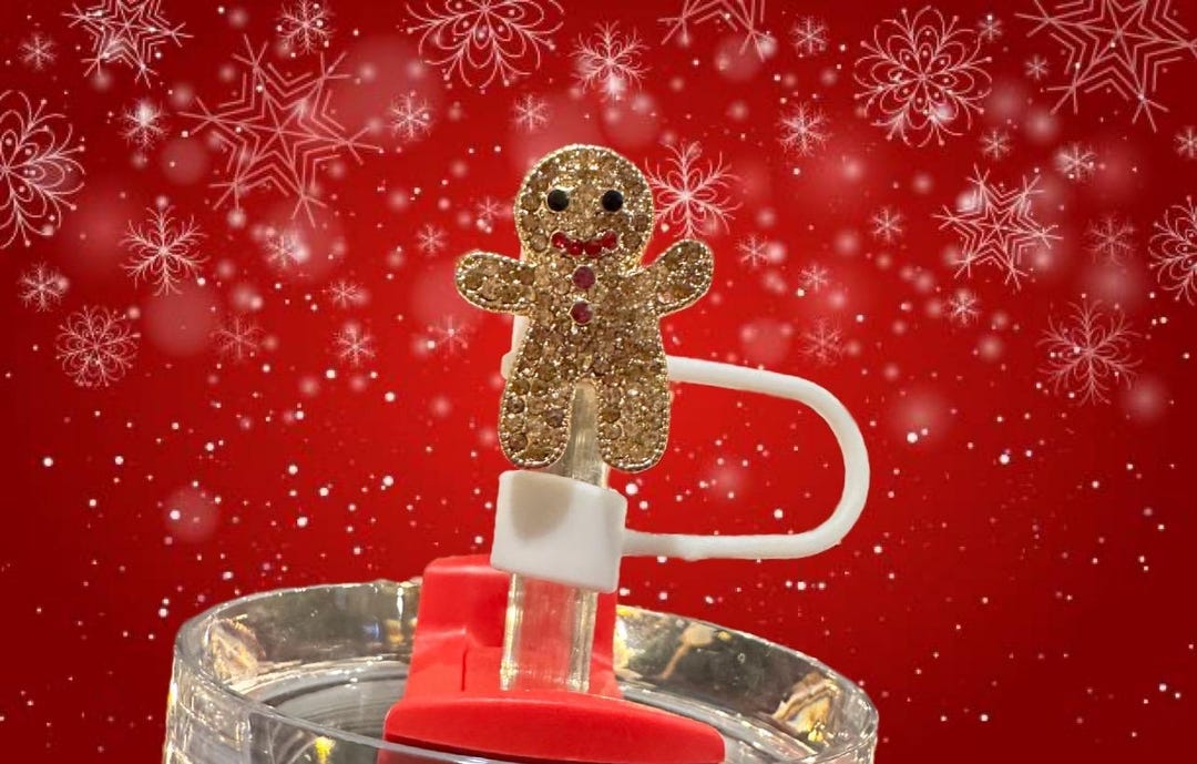 Stanley Gingerbread Straw Topper - Etsy