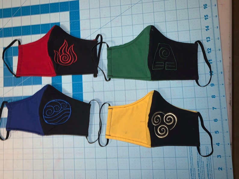 Avatar The Last Airbender inspired elemental face masks | Etsy