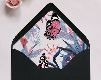 Butterfly Envelope Liner Template - Etsy
