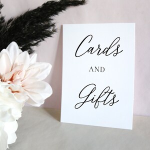 Classic Wedding Cards and Gifts Sign, Calligraphy Wedding Gifts Sign ...