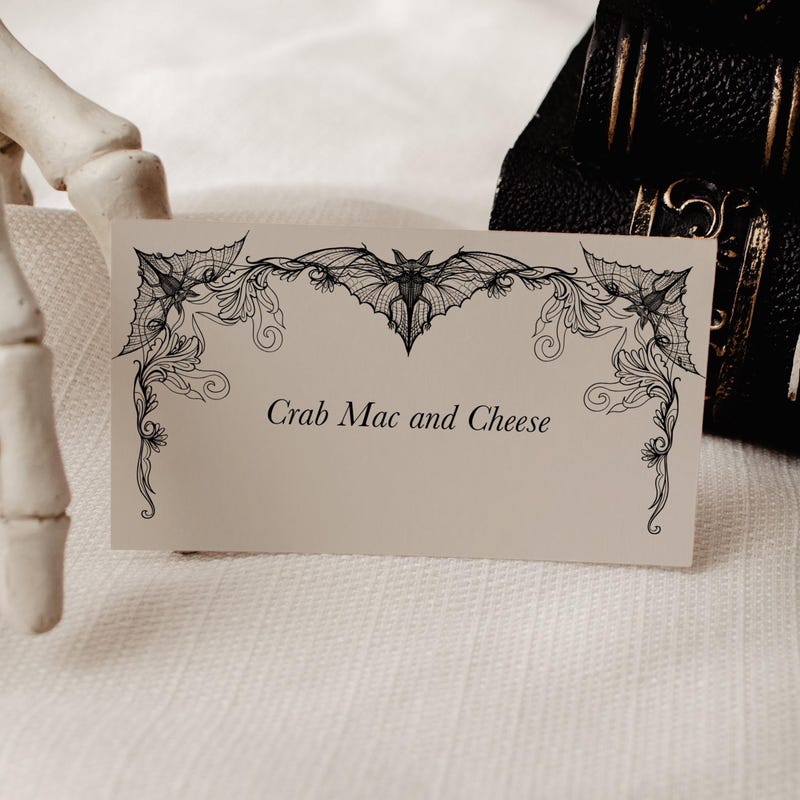 Halloween Place Card - Etsy