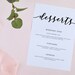 ELOISE Modern Script Calligraphy Wedding Menu Template, Editable ...