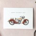 Happy Father's Day Card Printable Template, Classic Vintage Motorcycle ...